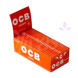 OCB Orange Single Wide Papers | Box of 50 | Olivastu